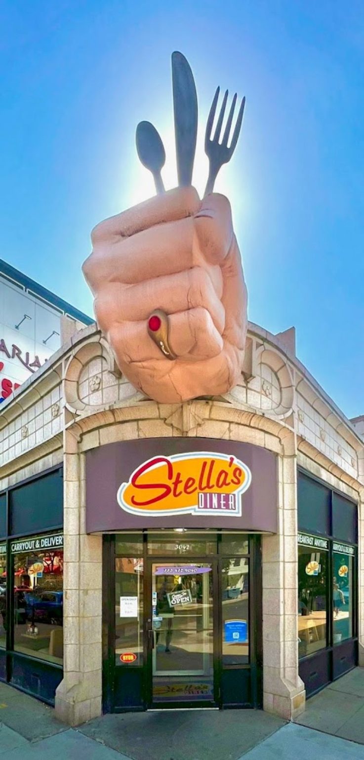 This Iconic Illinois Corner Diner With A Giant Hand Outside Serves ...