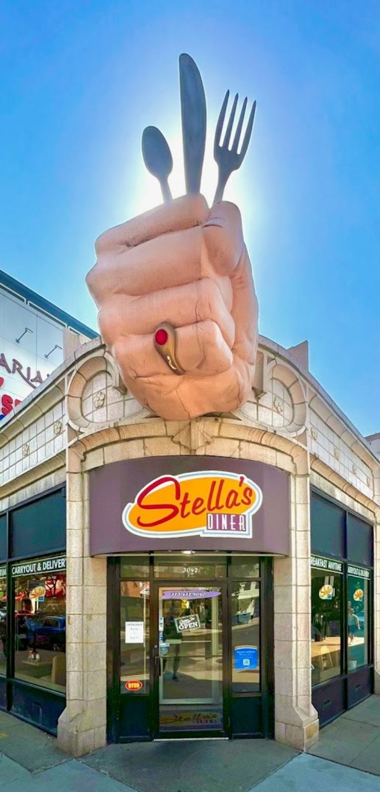 This Iconic Illinois Corner Diner With A Giant Hand Outside Serves ...