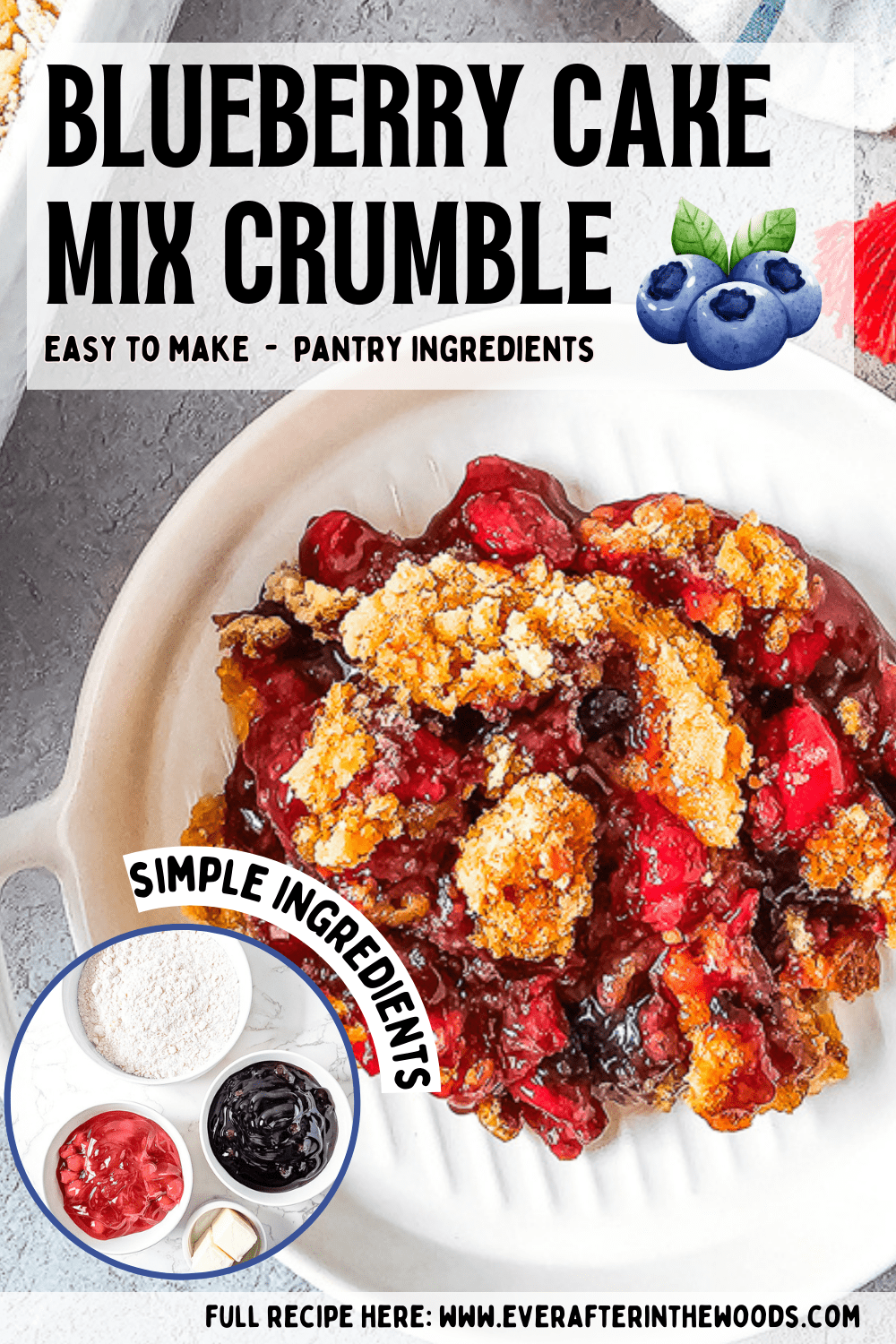 Blueberry Cherry Cake Mix Crumble - Ever After in the Woods
