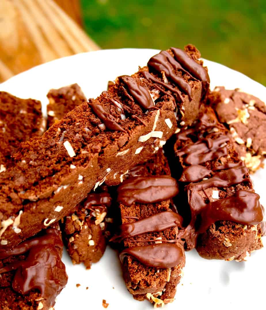 Easy Chocolate Coconut Biscotti - Ever After in the Woods