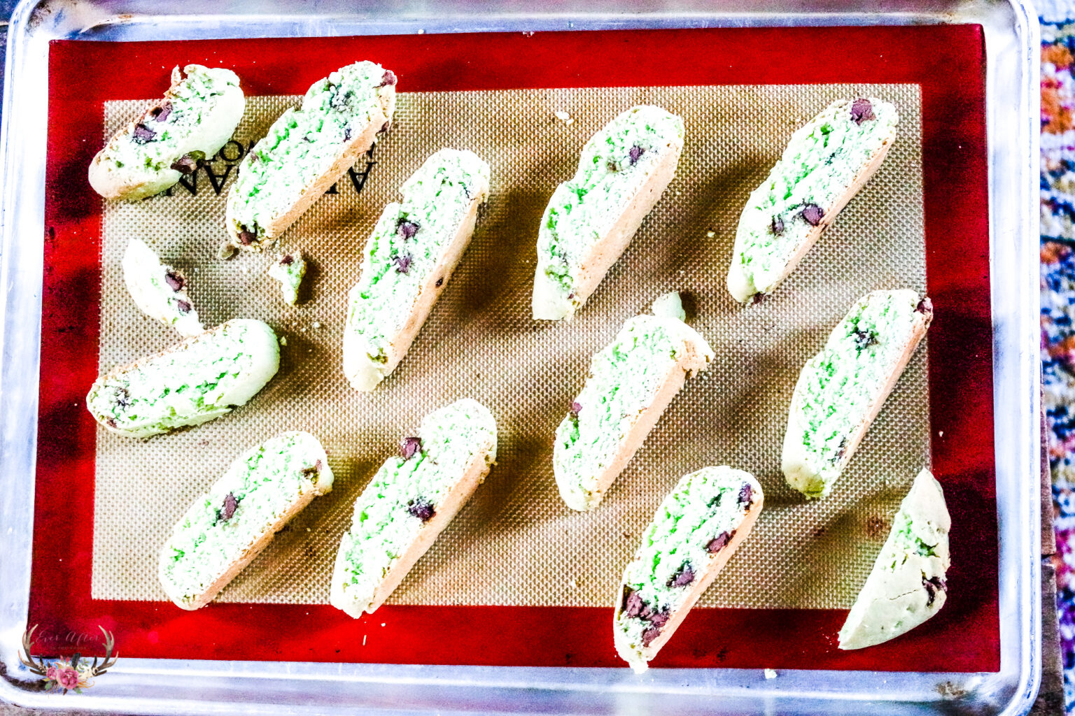 Mint Chocolate Chip Biscotti - Ever After in the Woods