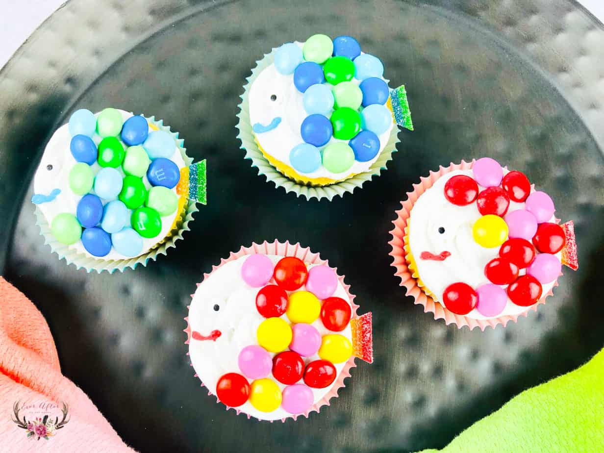 Rainbow Fish Cupcakes - Ever After in the Woods