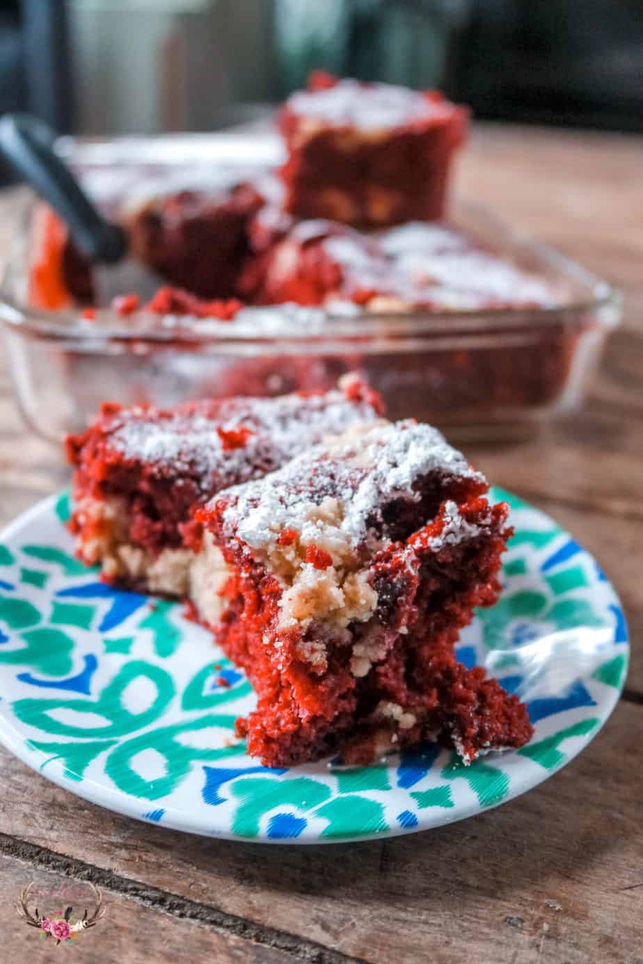 Easy Red Velvet Crumb Cake Recipe from a Cake Mix - Ever After in the Woods