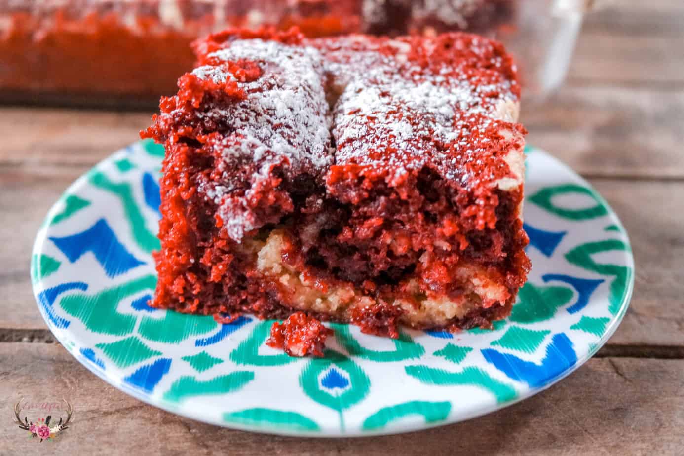 Easy Red Velvet Crumb Cake Recipe from a Cake Mix - Ever After in the Woods