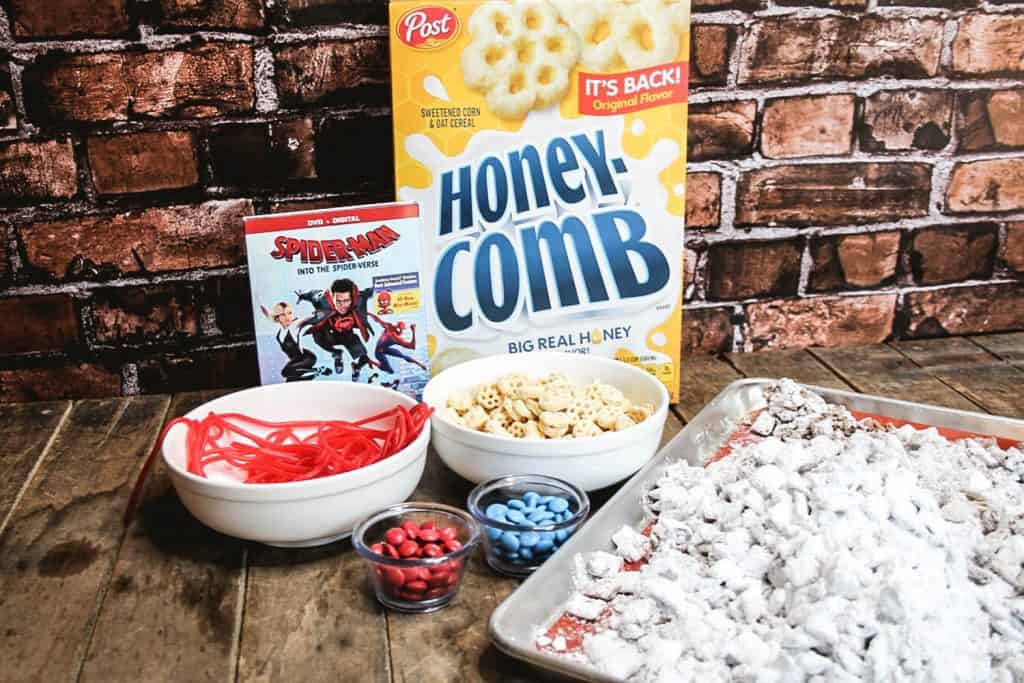 Spider-Man: Into the Spider-Verse Muddy Buddies Snack Mix - Ever After ...